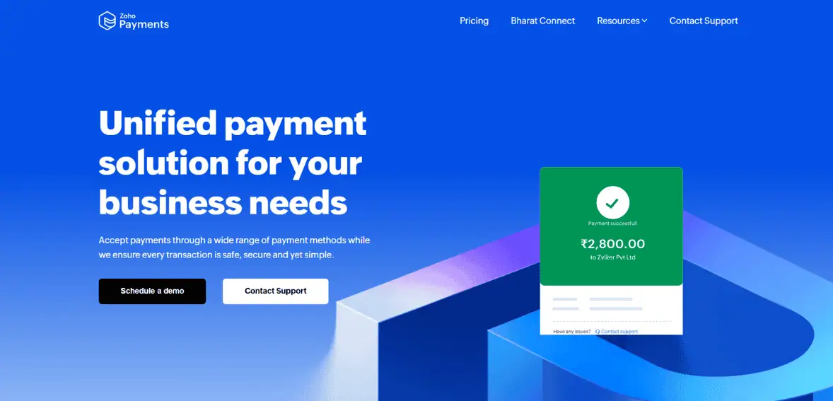 Zoho Payments : Zoho Enters Into U.S. Market in 2025